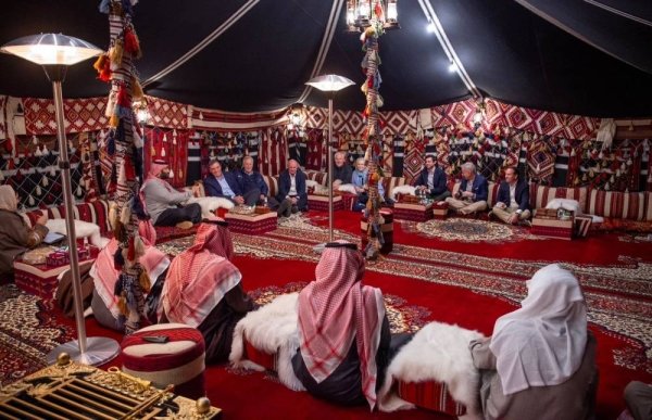 Saudi Crown Prince Hosts US Senators at AlUla Winter Camp - Saudi Press
